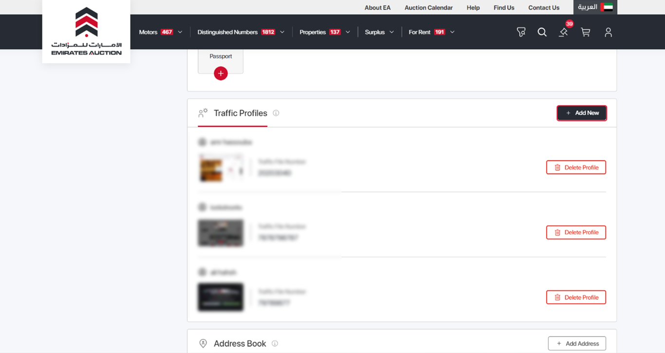 Emirates Auction Steps and Guidelines