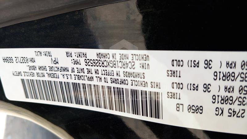 VIN: 2C4RC1BGXCR326526 | Chrysler Town & Country 2012 Black free car ...