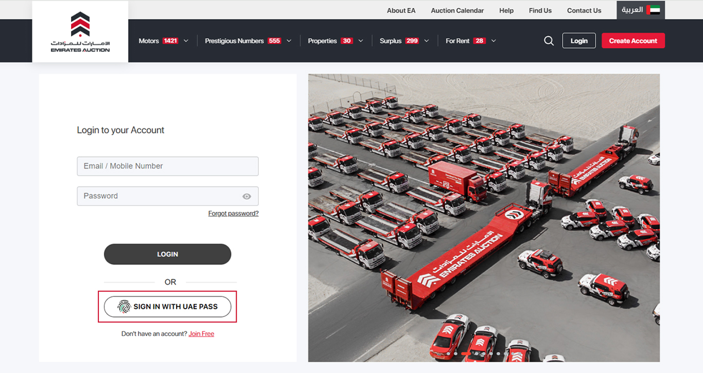 Emirates Auction Steps and Guidelines
