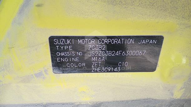 JS2ZC3B24F6300067, 2015 Suzuki Swift on Emirates Auction